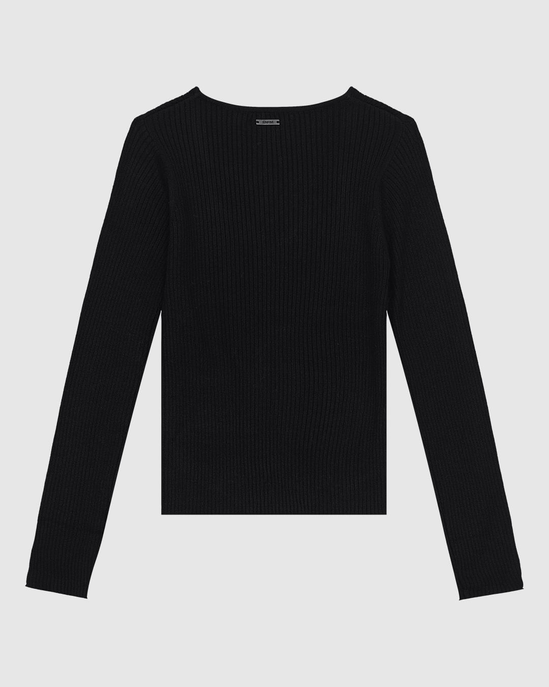 Blusa Feminina Decote Princesa Em Tricô - ENFIM PRETO - Malwee