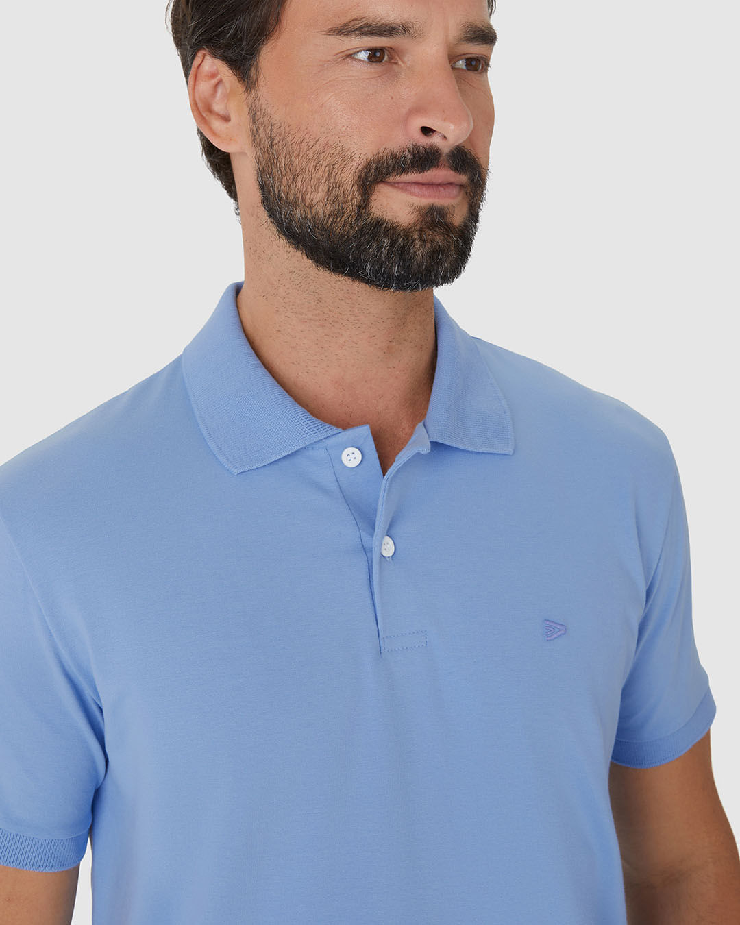 Camisa Polo Básica Masculina Regular Em Algodão AZUL - Malwee
