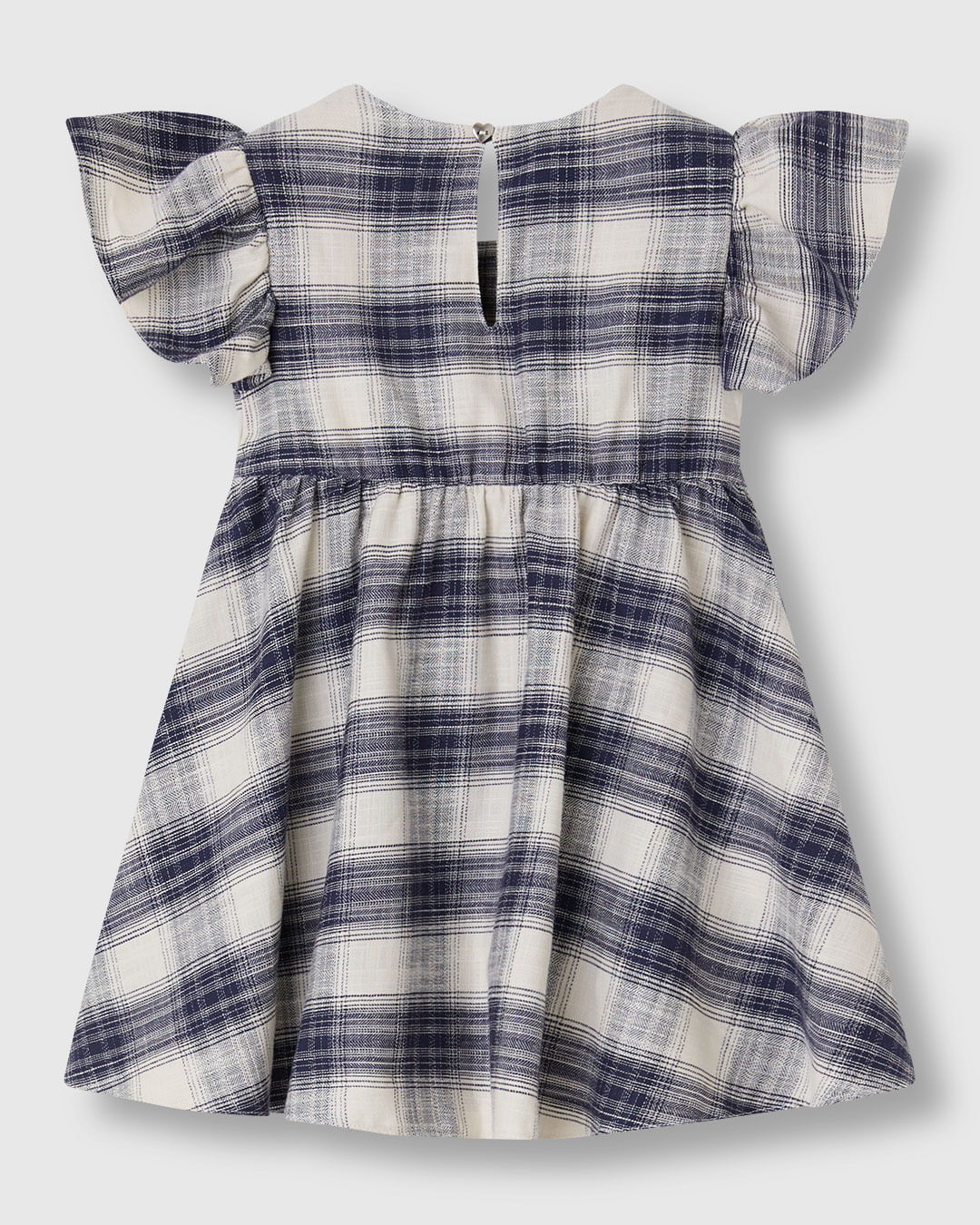 Vestido Menina Xadrez Laço Frontal Em Algodão Texturizado Carinhoso OFF ...
