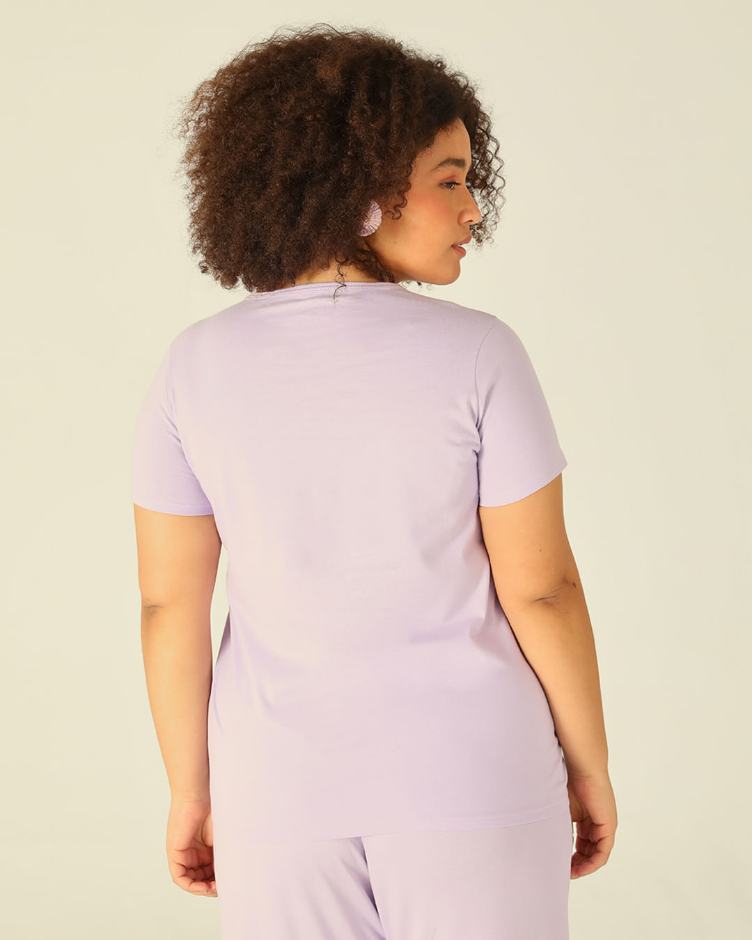 Blusa Básica Feminina Plus Size Em Malha Orgânicaroxo - Malwee