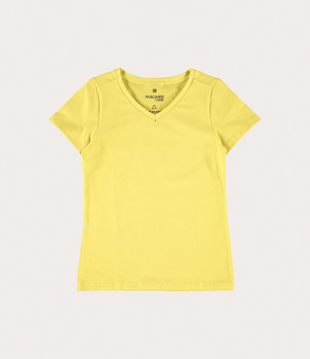 Blusa Infantil Menina Decote V Em Cotton Light Malwee Kidsamarelo - Malwee