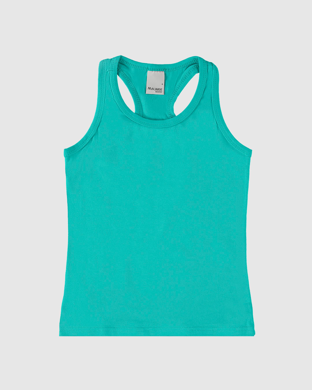 Regata Infantil Menina Decote Nadador Em Algodão Malwee Kids VERDE - Malwee